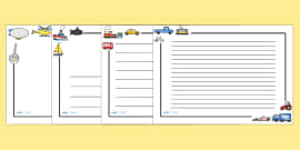 FREE! - Transport Page Borders (teacher made)