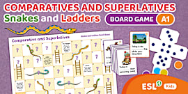 ESL Comparatives and Superlatives Snap Card Game [Kids, A2]