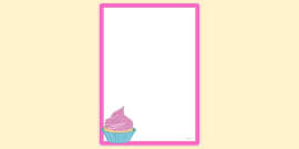 Cupcake Page Border (teacher made) - Twinkl