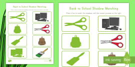 Back to School Bag Cut and Paste Worksheet (Teacher-Made)