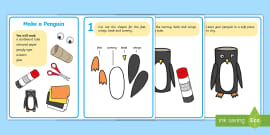FREE! - Penguin Shape Activity | Cutting Skills | Twinkl