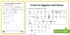 Ancient Egyptian Comprehension Activity - Gods and Goddesses