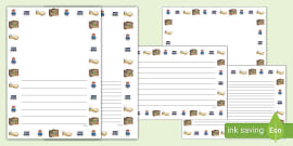 Royal Writing Paper Page Borders – Writing Resource - Twinkl