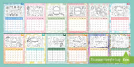 Anul Nou – Calendar cu desene mindfulness (teacher made)