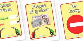 Petrol Station Safety Signs - petrol station, safety sign, sign