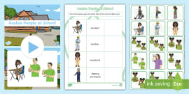 Auslan People at School Pack (Teacher-Made) - Twinkl