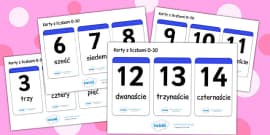 Liczby 0-30 po polsku (teacher made) - Twinkl