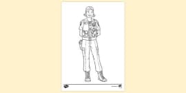 Niue Flag Colouring Sheet