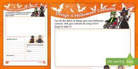 Halloween Costume Worksheet (teacher made) - Twinkl