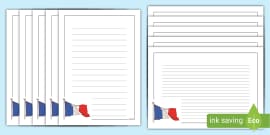 France Flag Page Borders (teacher made) - Twinkl