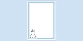 FREE! - Simple Blank Man at Podium Border | Page Borders | Twinkl