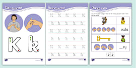 Letter J Handwriting Worksheets with Auslan (teacher made)