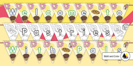 Pastries With Pals Editable Invitations (teacher made)