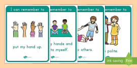 👉 Good Manners Display Posters - Classroom rules pictures