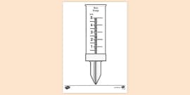 Measuring Rainfall Worksheet (teacher made) - Twinkl