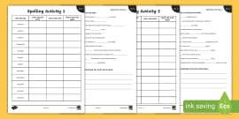 Spelling Practice for Progression Step 3 - Set 1 - Twinkl