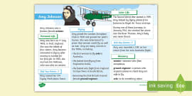 Amy Johnson Route to Australia Map (teacher made) - Twinkl