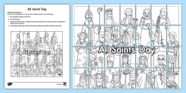 All Saints' Day Colouring (teacher made) - Twinkl
