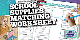 School Supplies Vocabulary Worksheet