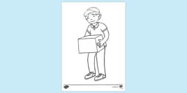 FREE! - FREE! - Printable Delivery Van Colouring Sheet