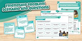 Friendship role play scenarios Cards | Friendships Activity