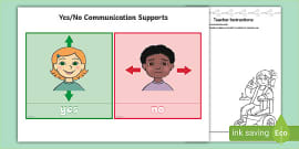 Yes/No Communication Support Cards (teacher made) - Twinkl