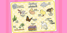Spring Word Mat - Weather and Seasons Resources - Twinkl