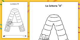 Poster della lettera T da colorare (teacher made) - Twinkl