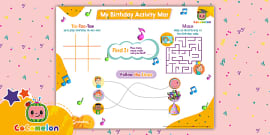 Birthday Adjectives Word Mat (teacher made) - Twinkl
