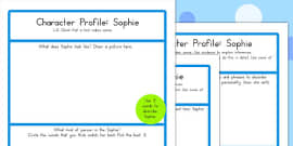 KS2 Superhero Story Character Profile Differentiated Worksheet / Worksheet