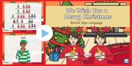 BSL We Wish You a Merry Christmas sign language Song Sheet