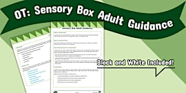 Sensory Box Label, Sensory Toys, Sensory Resources