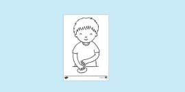 FREE! - Child with Playdough Colouring Sheet (teacher made)