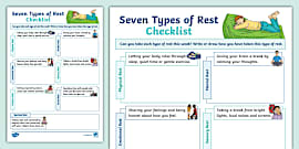 Seven Types of Rest Display Poster - Twinkl Rest