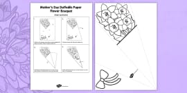 Mothers Day Flower Bouquet Coloring Activity - mothers day