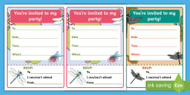 FREE! - Ant Themed Party Invitations (teacher made) - Twinkl