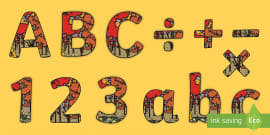 Multicolored Polka Dot Bulletin Board Letters and Numbers Pack