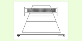 FREE! - Netball Court Colouring Sheet Colouring | Colouring Sheets