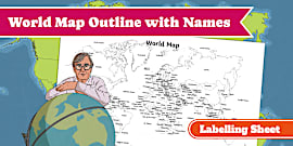 Blank Map of the World - without labels | Resources | Twinkl