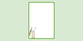 FREE! - Simple Cricket Fielding Positions | Page Borders | Twinkl