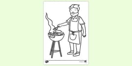 BBQ Grill Colouring | KS1 Colouring Sheets | Twinkl - Twinkl