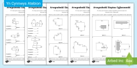 Cyfaint ac Arwynebedd Arwyneb Prism (teacher made) - Twinkl