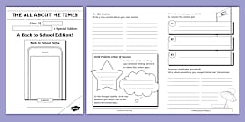 All About Me Newspaper Template | KS2 | Transition Day