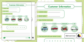 Auto Repair Shop Dramatic Play Word Cards (teacher made)