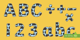 Multi coloured Stripe Themed Display Lettering - display lettering