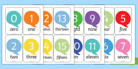 Number Flash Cards - numbers, number cards, flashcards, cards