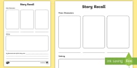 KS1 Story Map Worksheet Templates (teacher made)