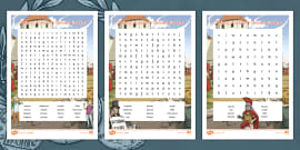 Hadrian's Wall Word Search (teacher made)