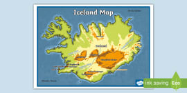 KS2 Map of Iceland - Geography (teacher made) - Twinkl