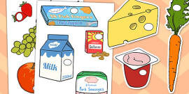 Home Living Role Play Food Cut-Outs